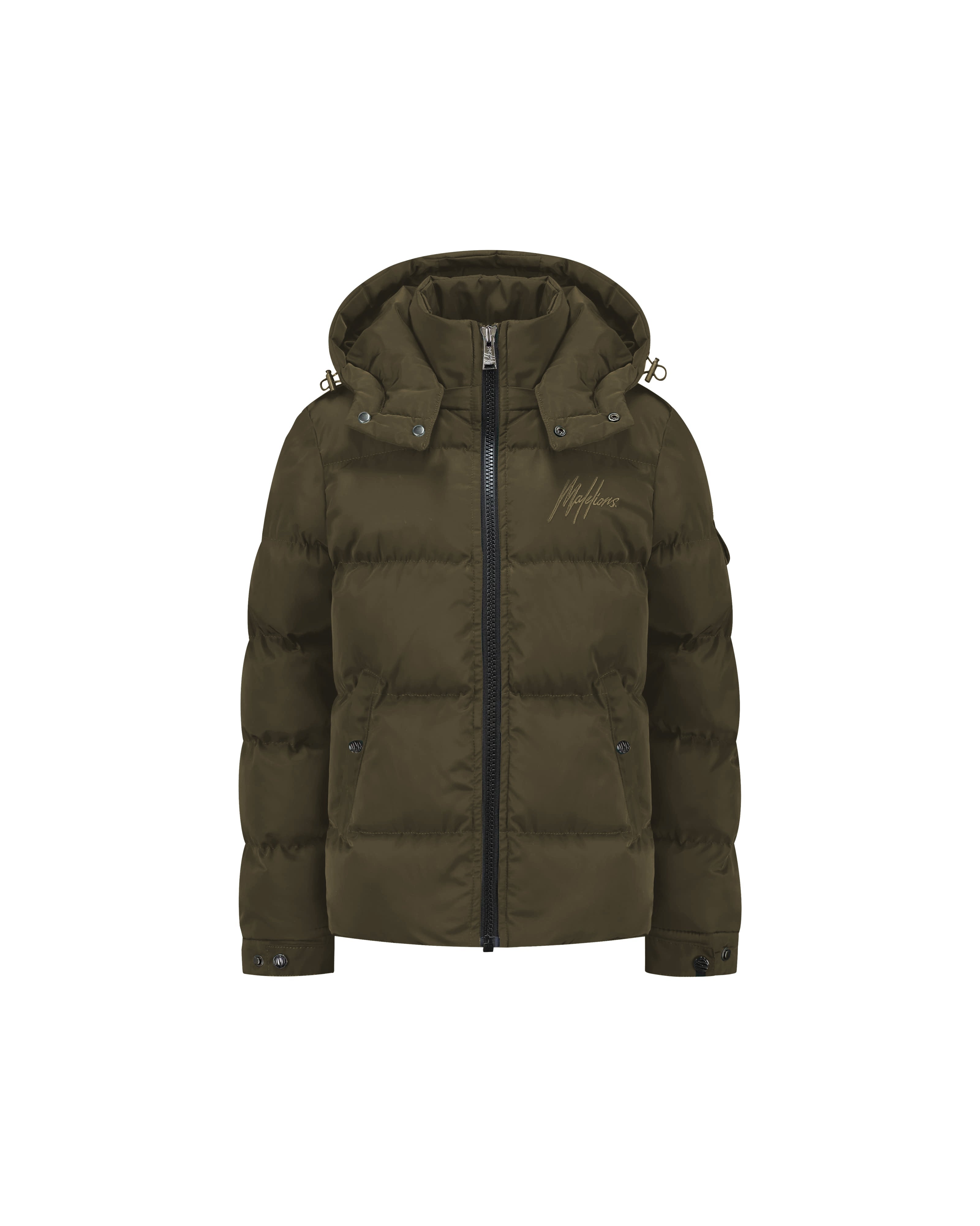Malelions Junior Patch Puffer Jacket - Legergroen - Malelions